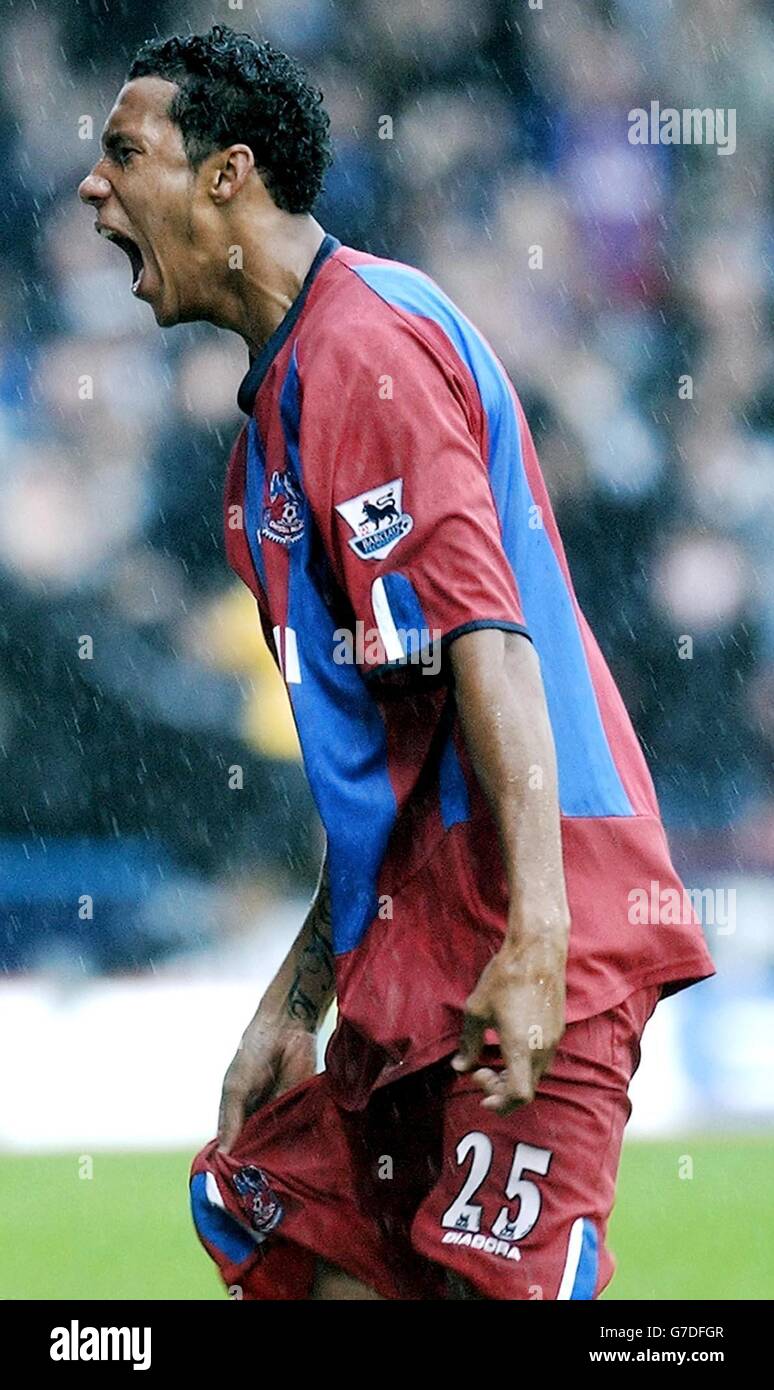 Crystal Palace's Fitz Hall celebrates after he scored against West ...