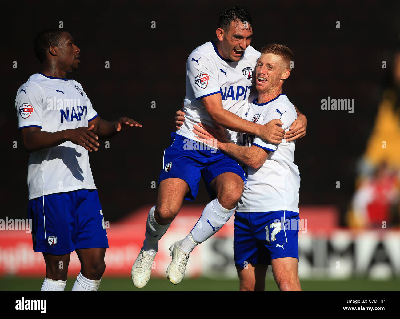 Chesterfield's Eoin Doyle celebrates scoring his sides first goal with ...