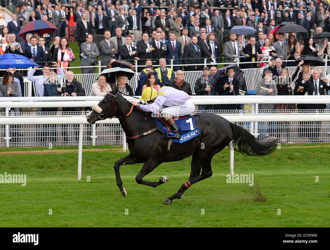 Spinatrix ridden by Connor Beasley wins the Coral Sprint Trophy at York ...