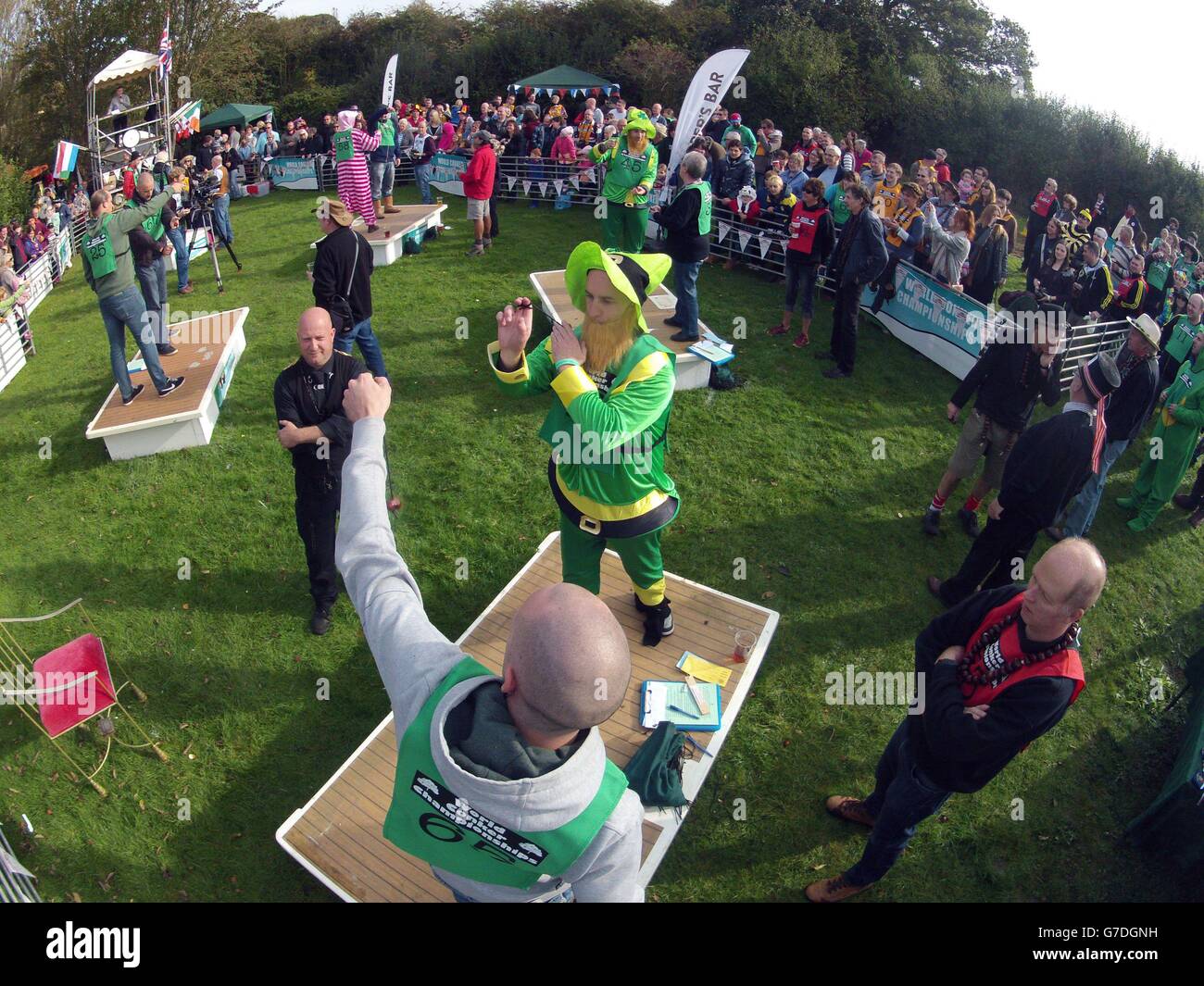 Competitors compete in the World Conker Championships in Southwick ...
