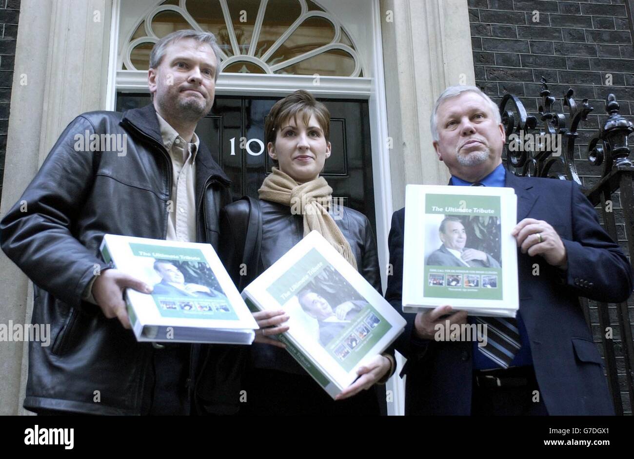 Bob Laxton (right), MP for Derby North, together with campaigners ...