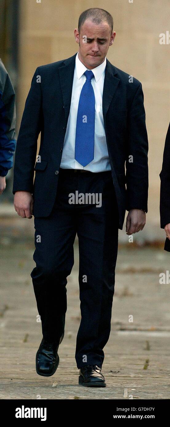 Surrey Police officer Mark Witcher leaves Winchester Crown Court where ...