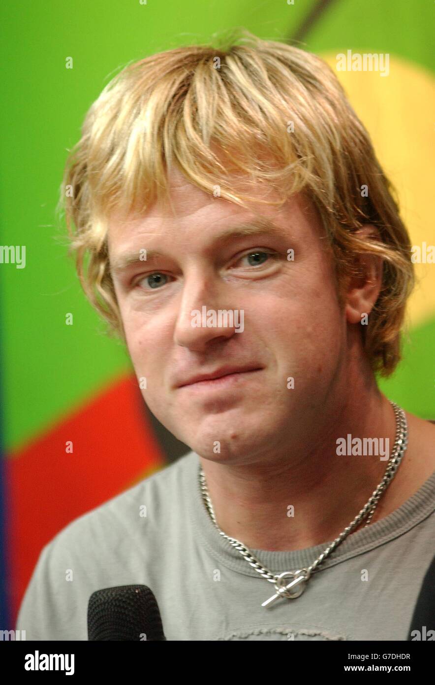 Lead singer of the Scottish band Travis, Andy Dunlop, during his guest ...