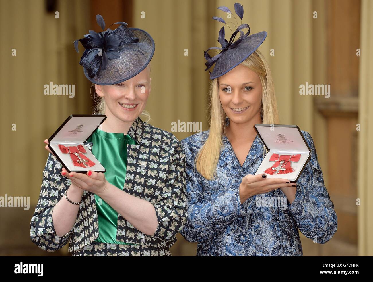 Paralympic gold medallist Kelly Gallagher (left) and Charlotte Evans ...