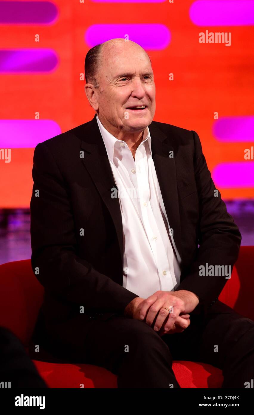 Robert duvall during filming of the graham norton show hi-res stock ...