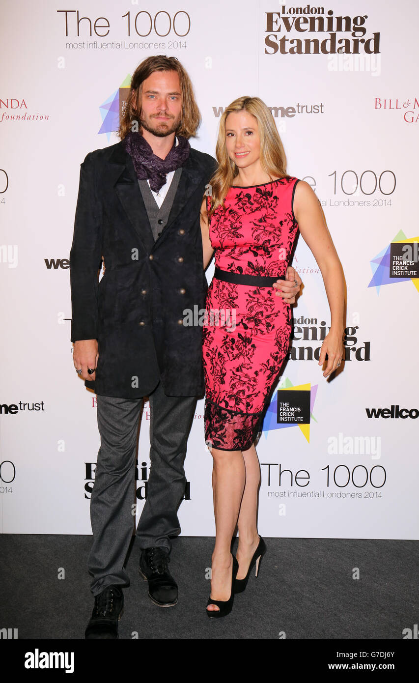 Christopher Backus and Mira Sorvino arriving at the Evening Standard's ...