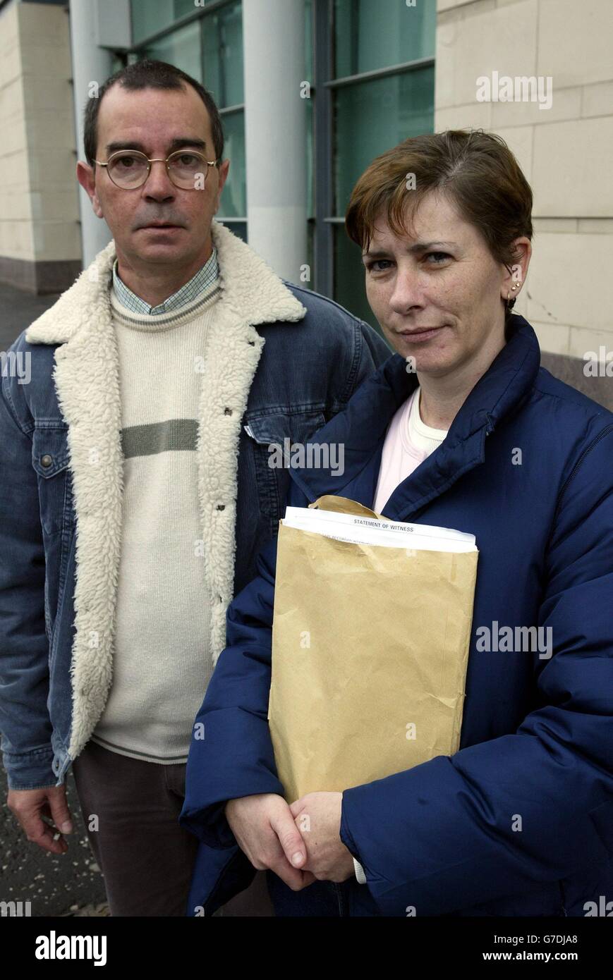 Joseph and Philomena Fitzsimons outside Belfast coroners court in ...