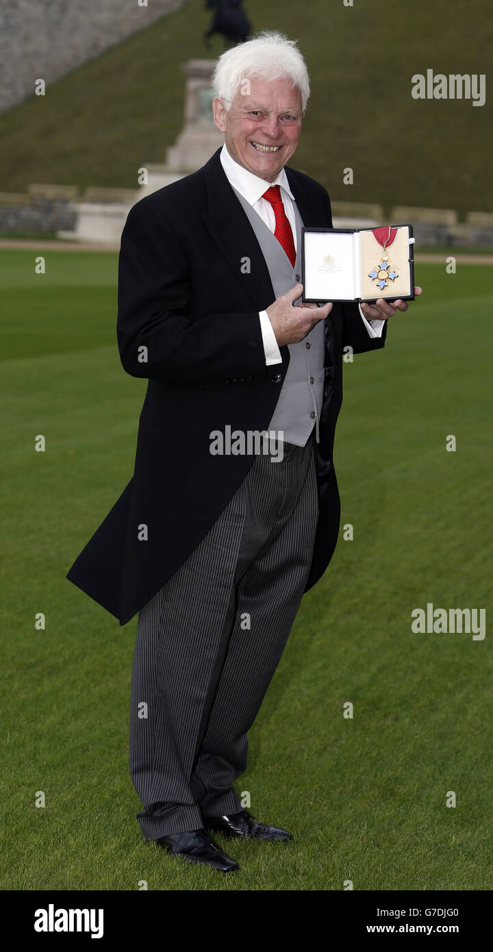 Roy Lancaster after being awarded an OBE by Queen Elizabeth II ...