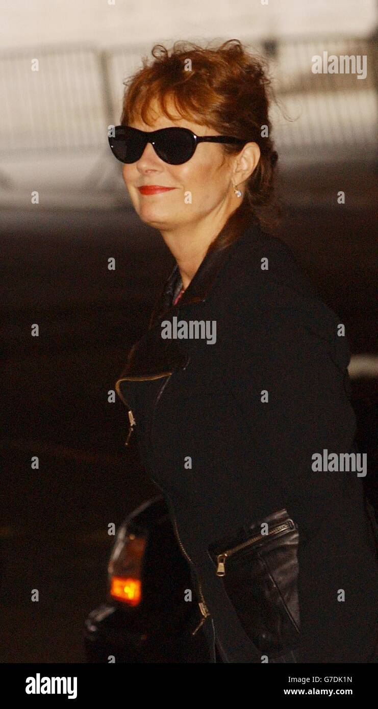 Actress Susan Sarandon arrives at a memorial service for actor ...