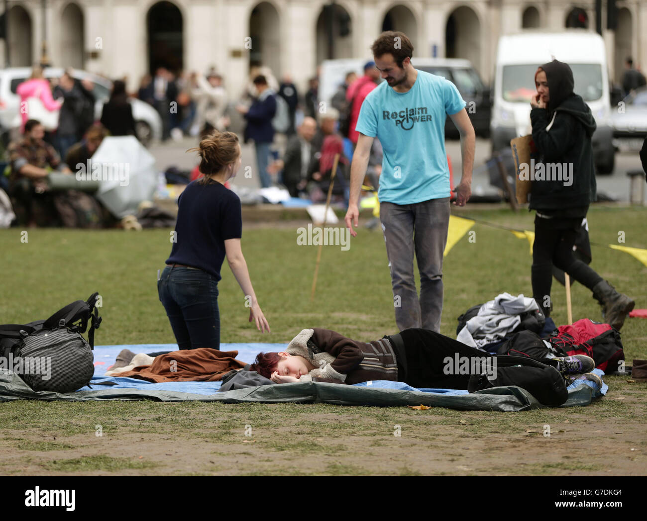 Occupy Democracy protest - London Stock Photo - Alamy