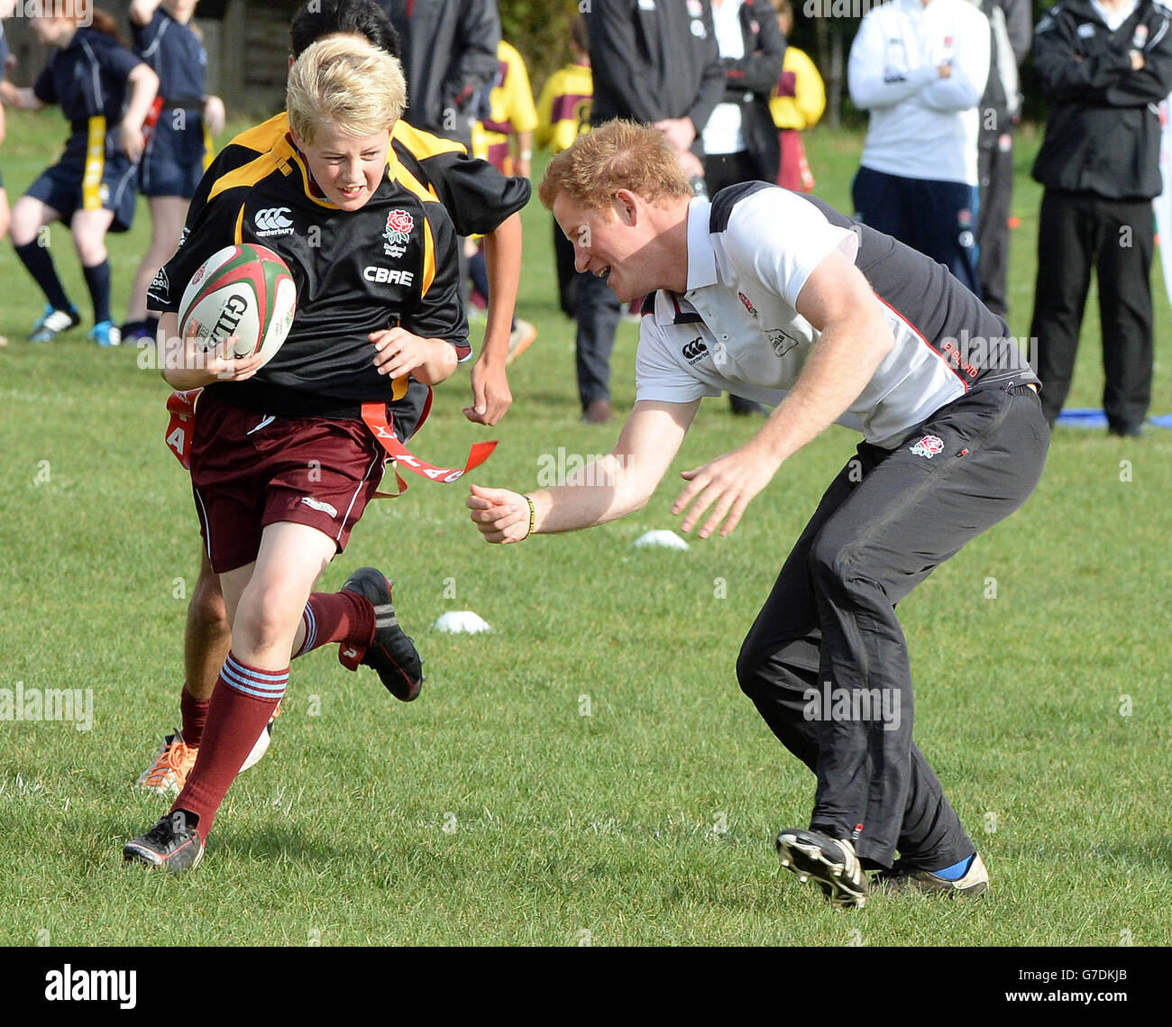 Prince Harry attends rugby festival Stock Photo - Alamy