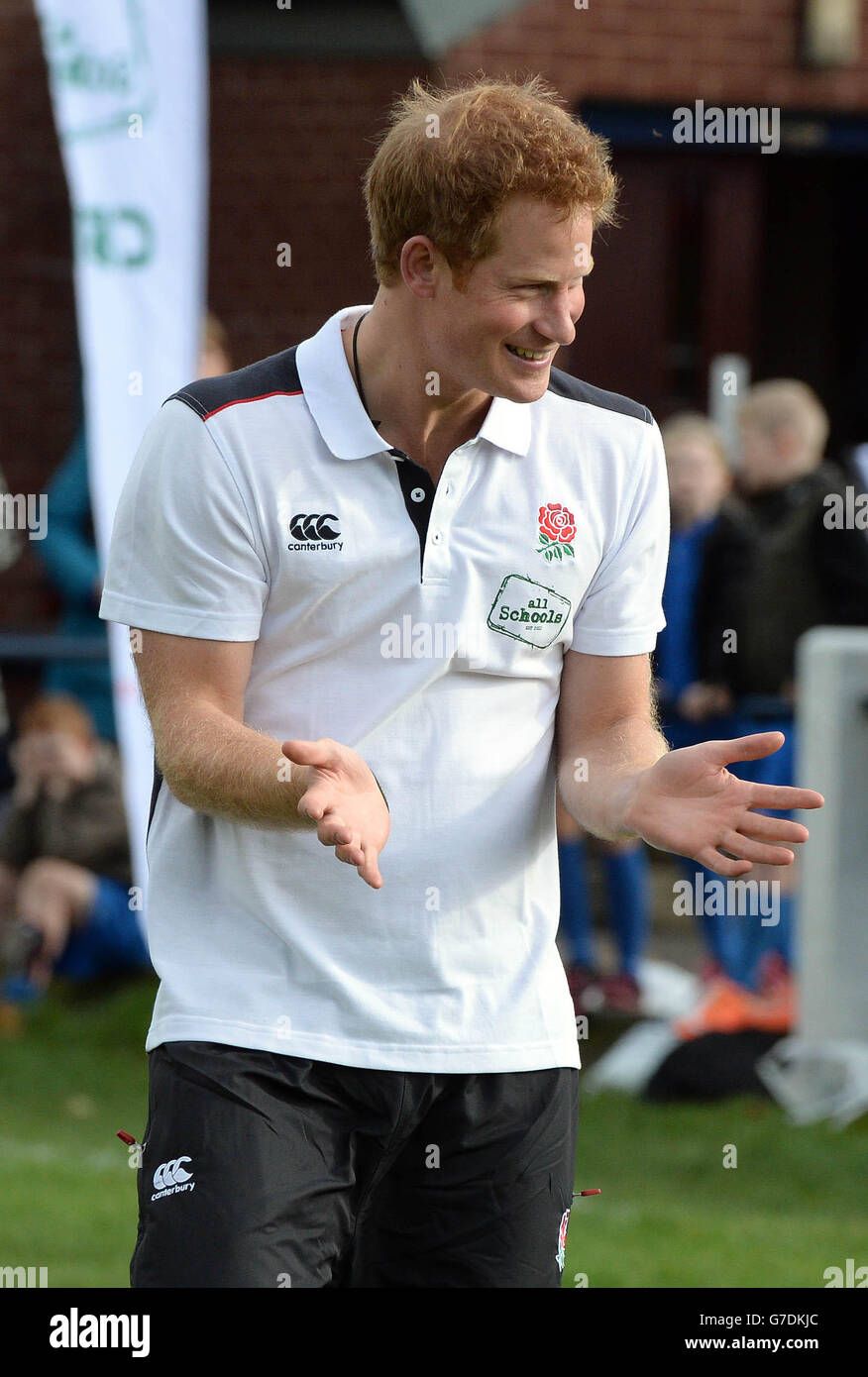 Prince Harry attends rugby festival Stock Photo - Alamy