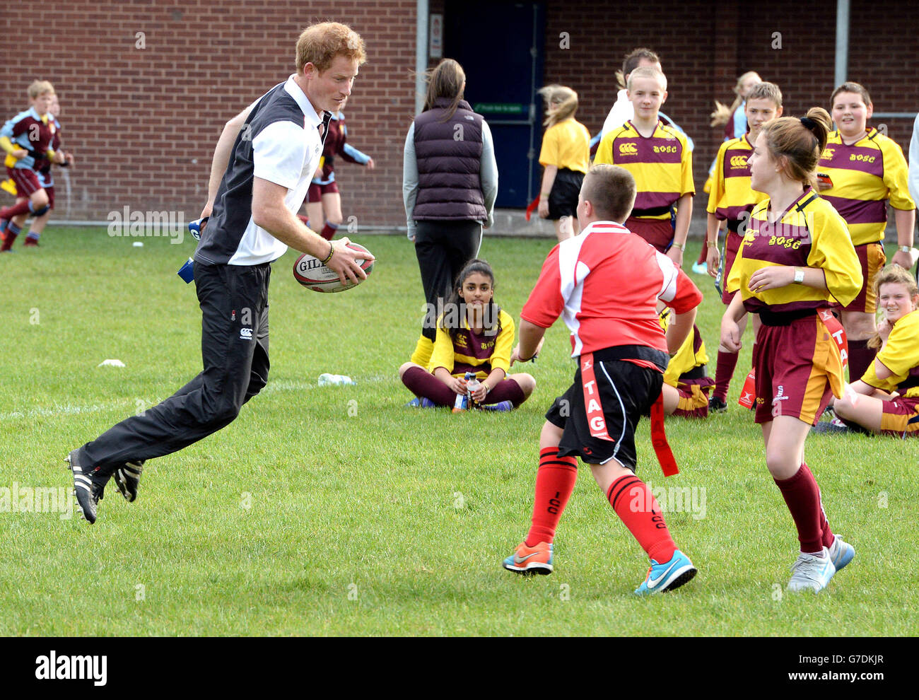Prince Harry attends rugby festival Stock Photo - Alamy