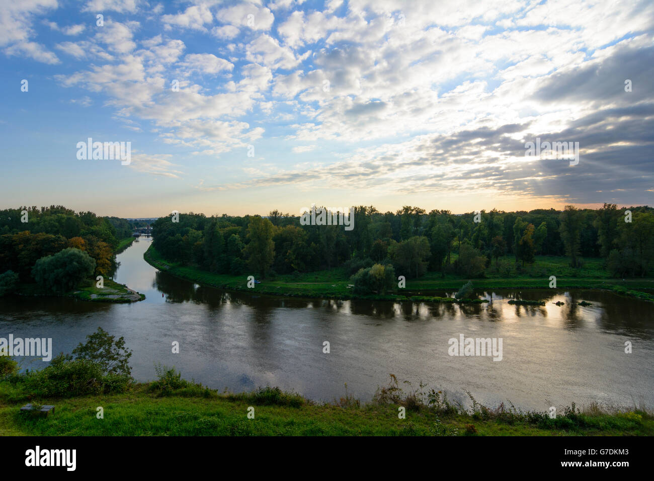 Mouth of river Vltava (Moldau ) ( above ) in the river Labe (Elbe ...
