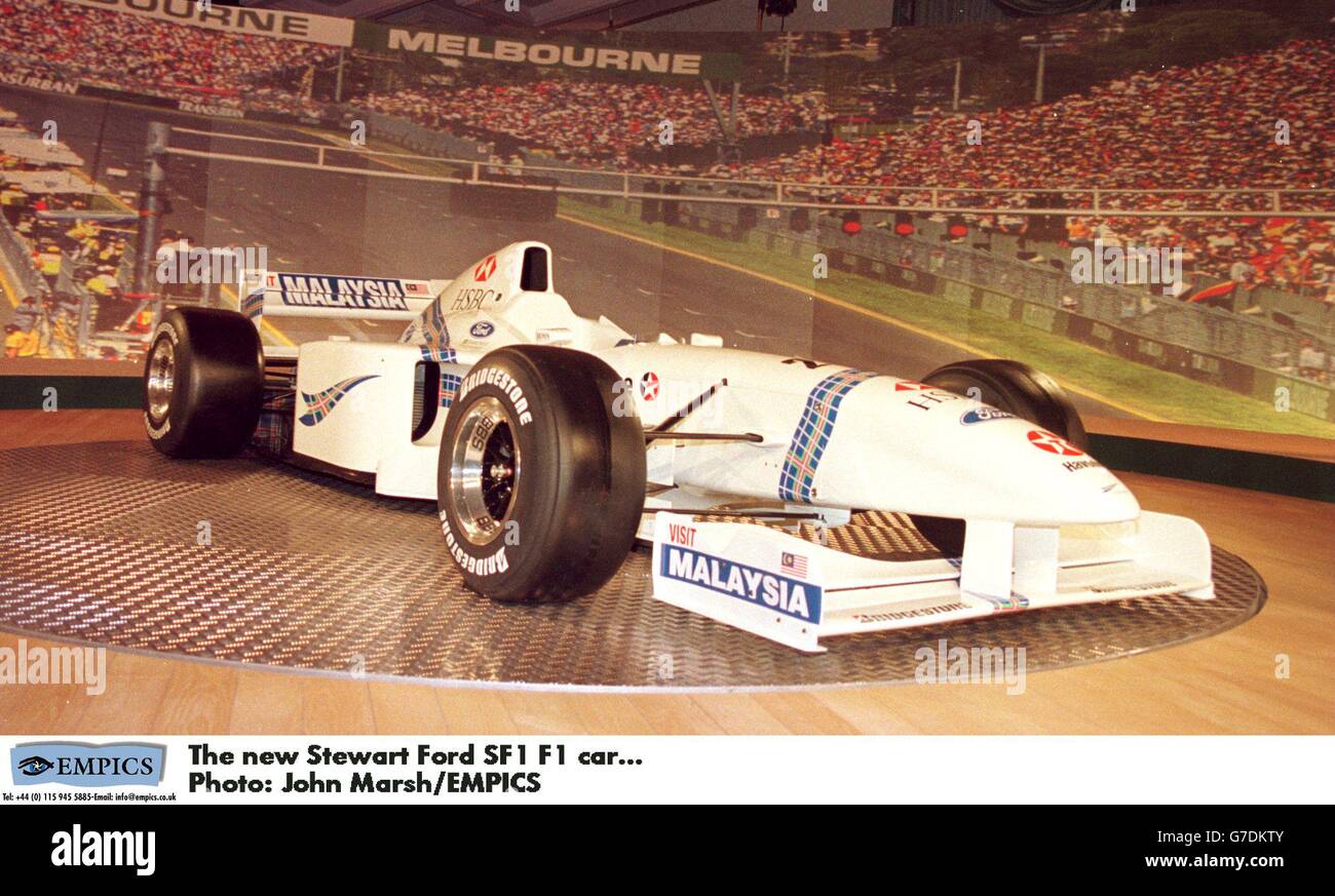 Motor Racing; Stewart Grand Prix launch, London. The new Stewart Ford ...