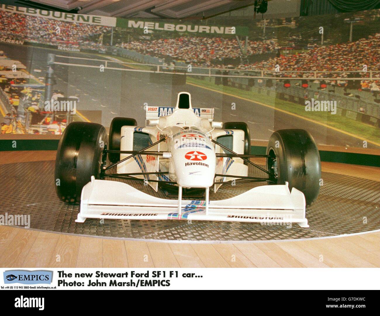 Motor Racing; Stewart Grand Prix launch, London. The new Stewart Ford ...