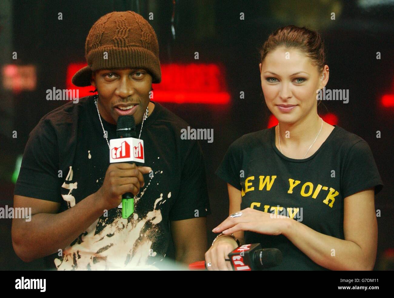 Singer Lemar with presenter Emma Griffiths during his guest appearance ...