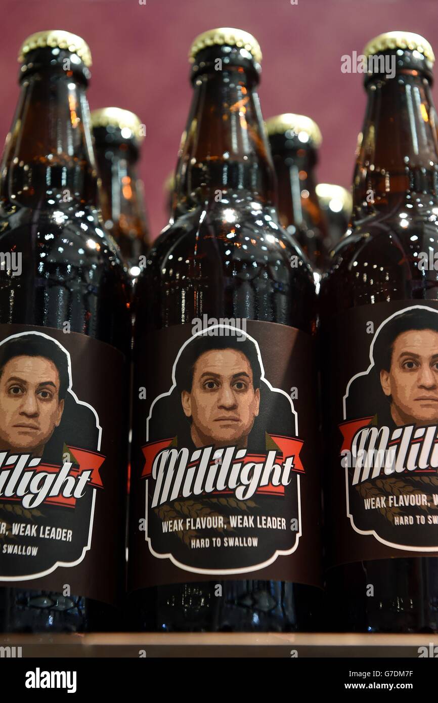 A mock up bar selling 'Mililight' beer at the ICC, ahead of the ...