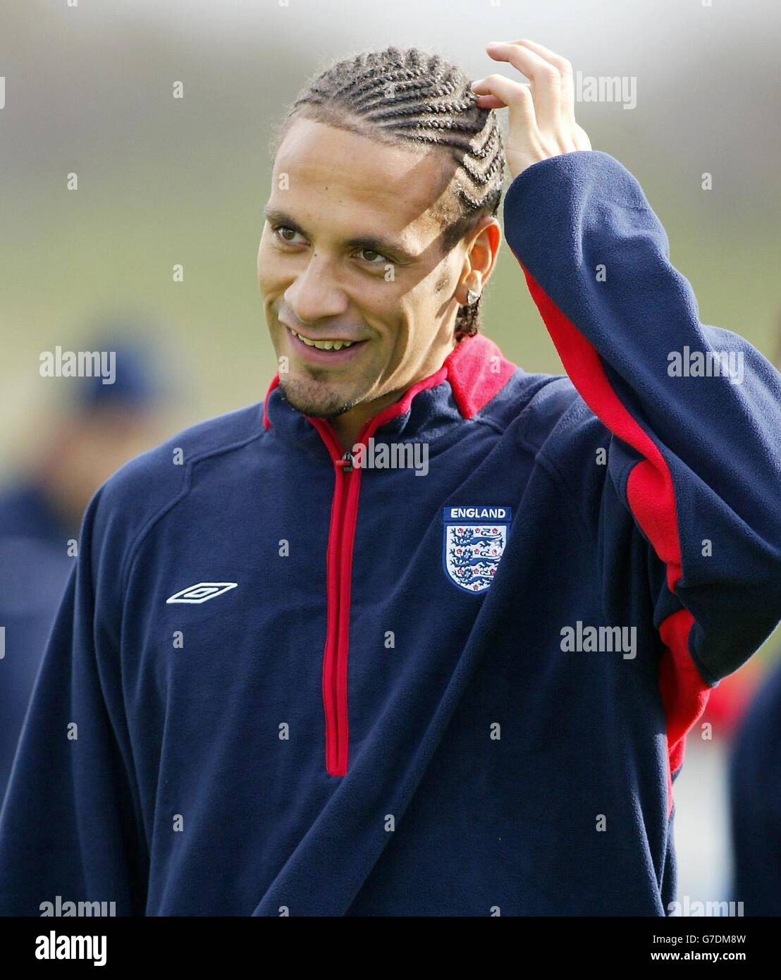 Englands rio ferdinand during training session at the carrington ground ...