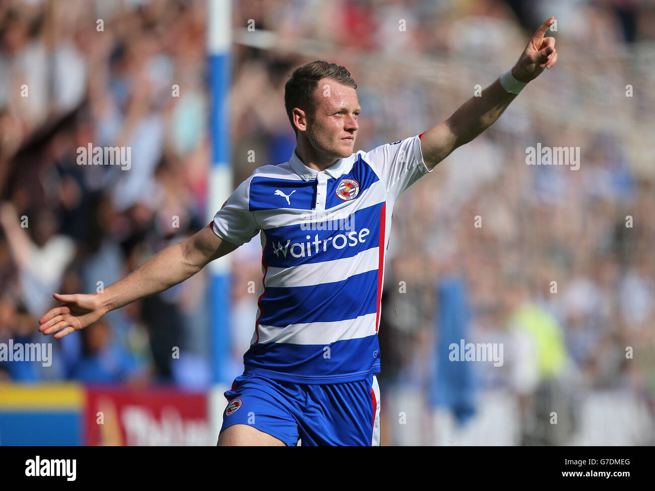 Reading's Jake Taylor celebrates scoring his side's second goal Stock ...