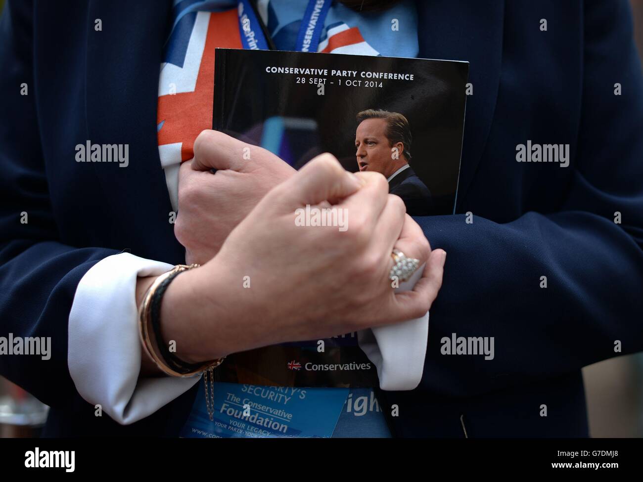 Conservative Party supporters and members attend a rally of canvassers ...