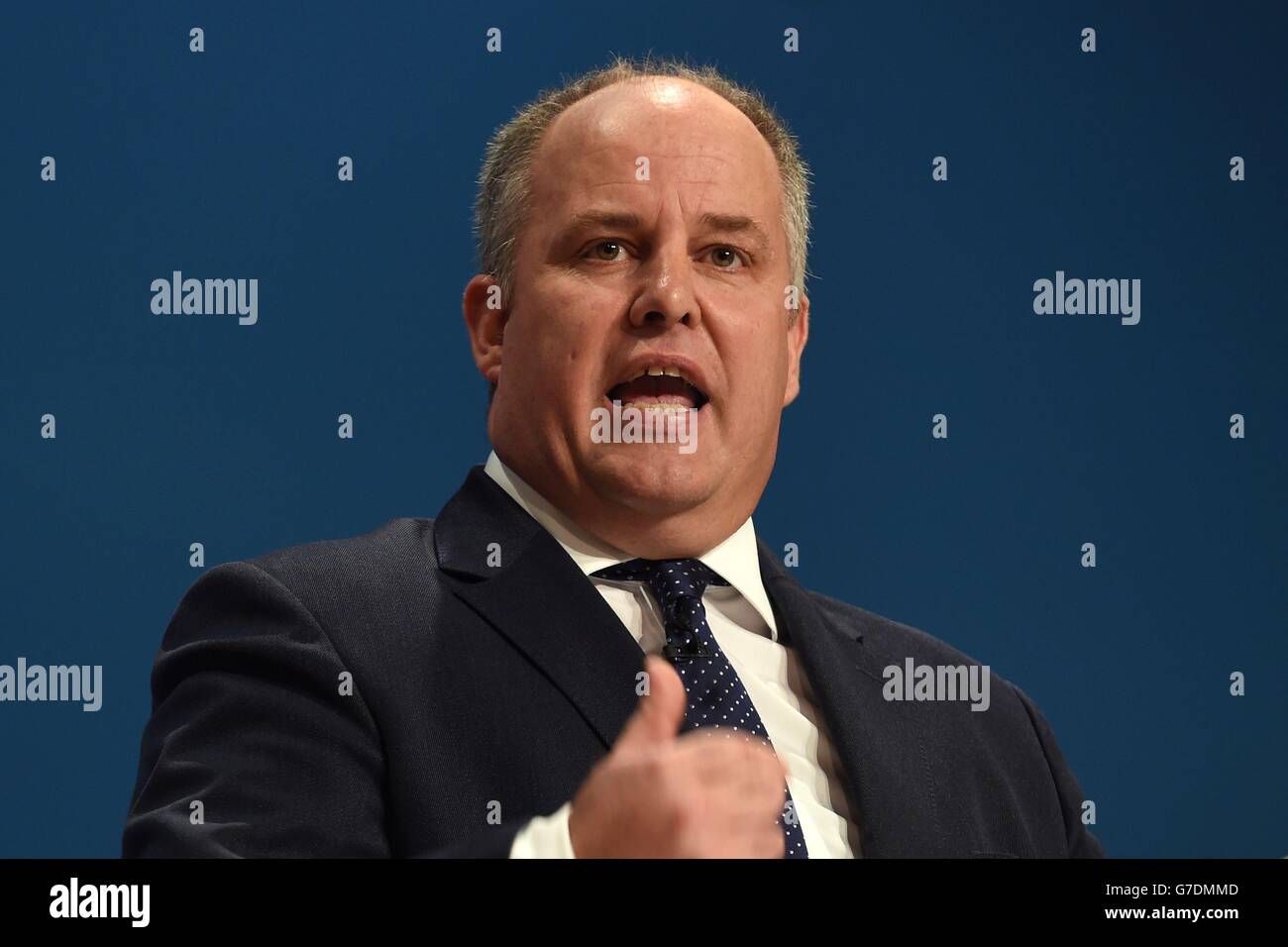 Welsh Conservative leader Andrew RT Davies addresses the floor during ...