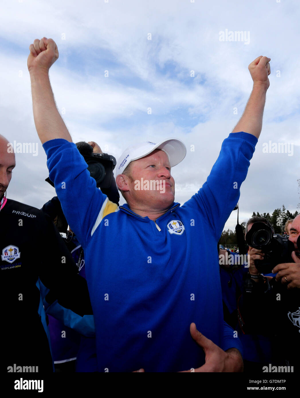 Europe's Jamie Donaldson celebrates after Europe win the Ryder Cup on ...