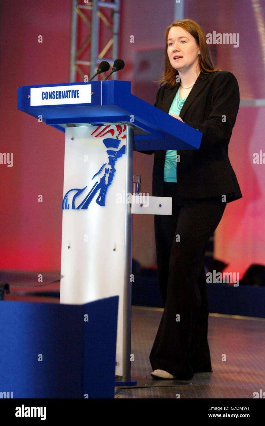 Sarah Southern during her speech at the Conservative Party Conference ...