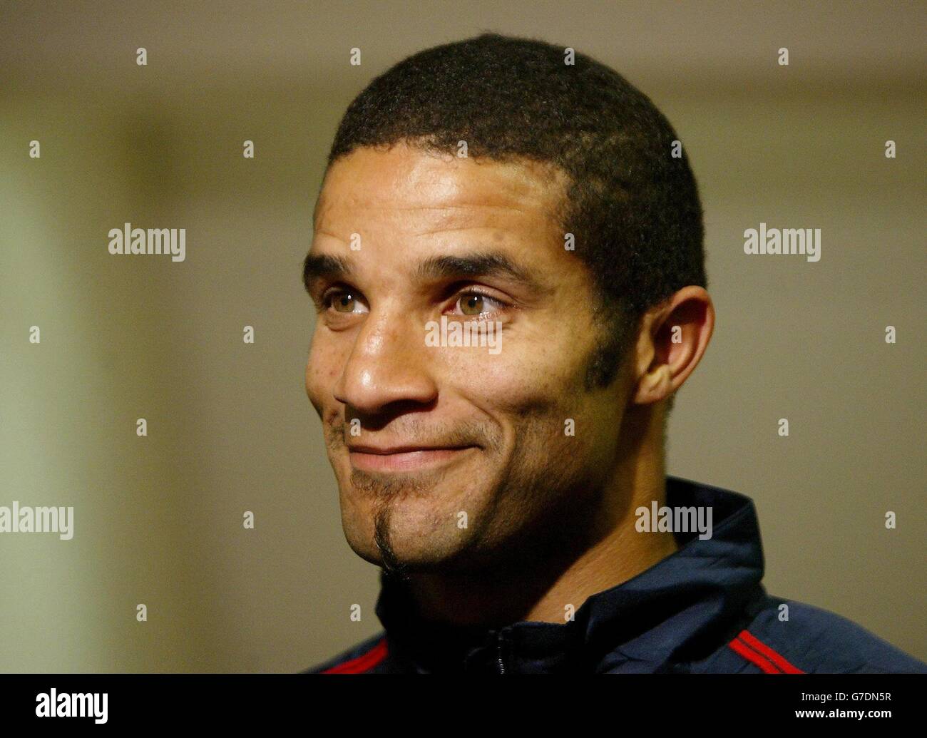 England's David James - Press Conference Stock Photo - Alamy