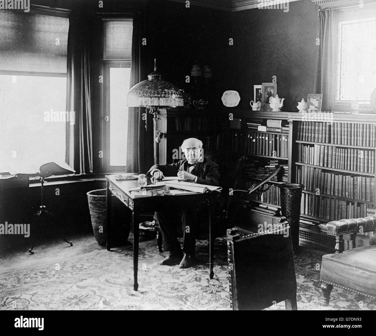 Thomas Edison in his study Stock Photo - Alamy