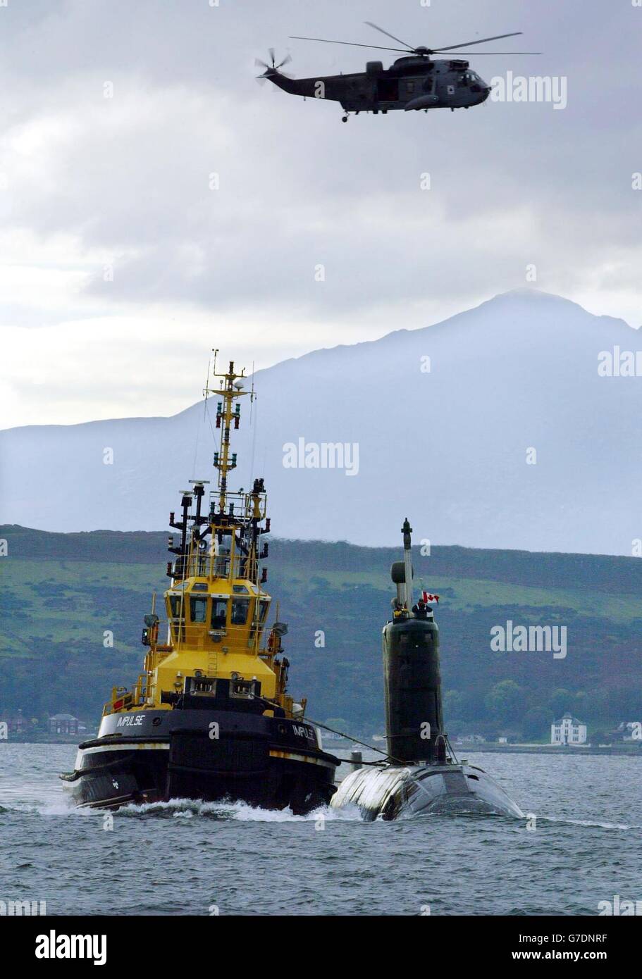 Hmcs chicoutimi canadian submarine faslane hi-res stock photography and ...