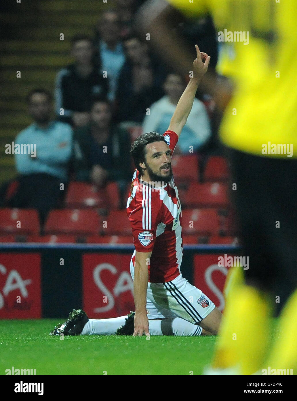 Brentford's Jonathan Douglas celebrates after scoring his sides opening ...