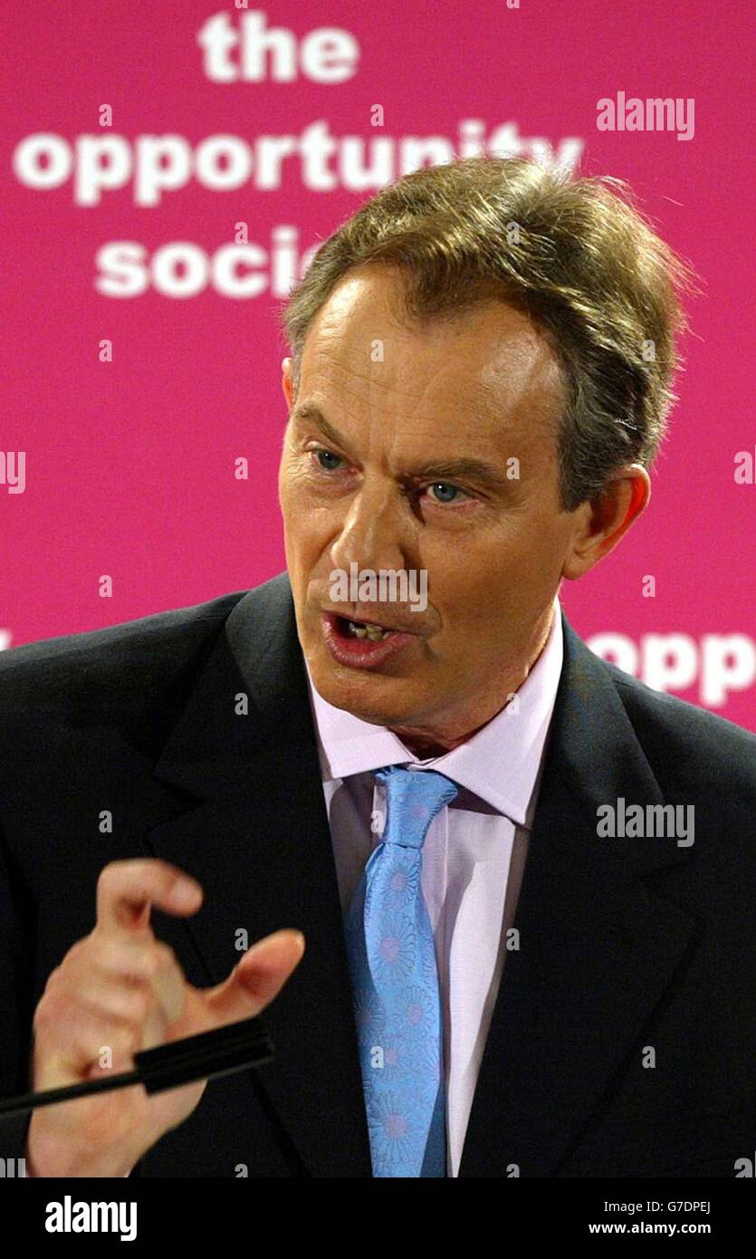 Tony Blair - Welfare State Speech Stock Photo - Alamy