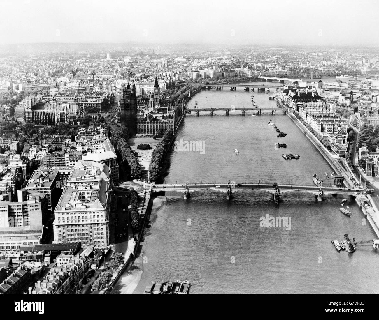 Buildings and Landmarks - Aerial Views - River Thames - London - 1953 ...