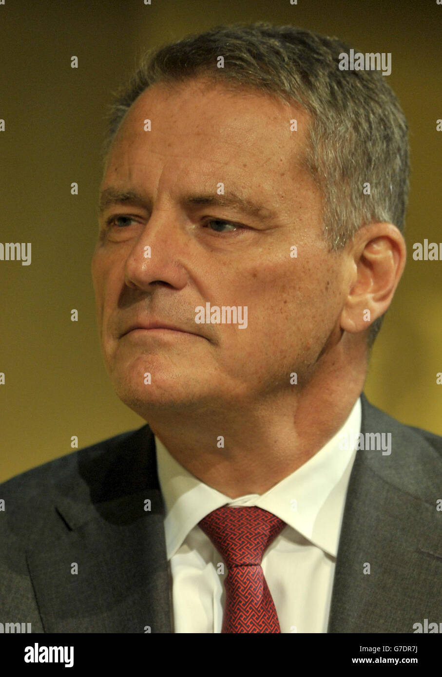 Carl-Henric Svanberg, Chairman of BP and Volvo, speaks during the ...