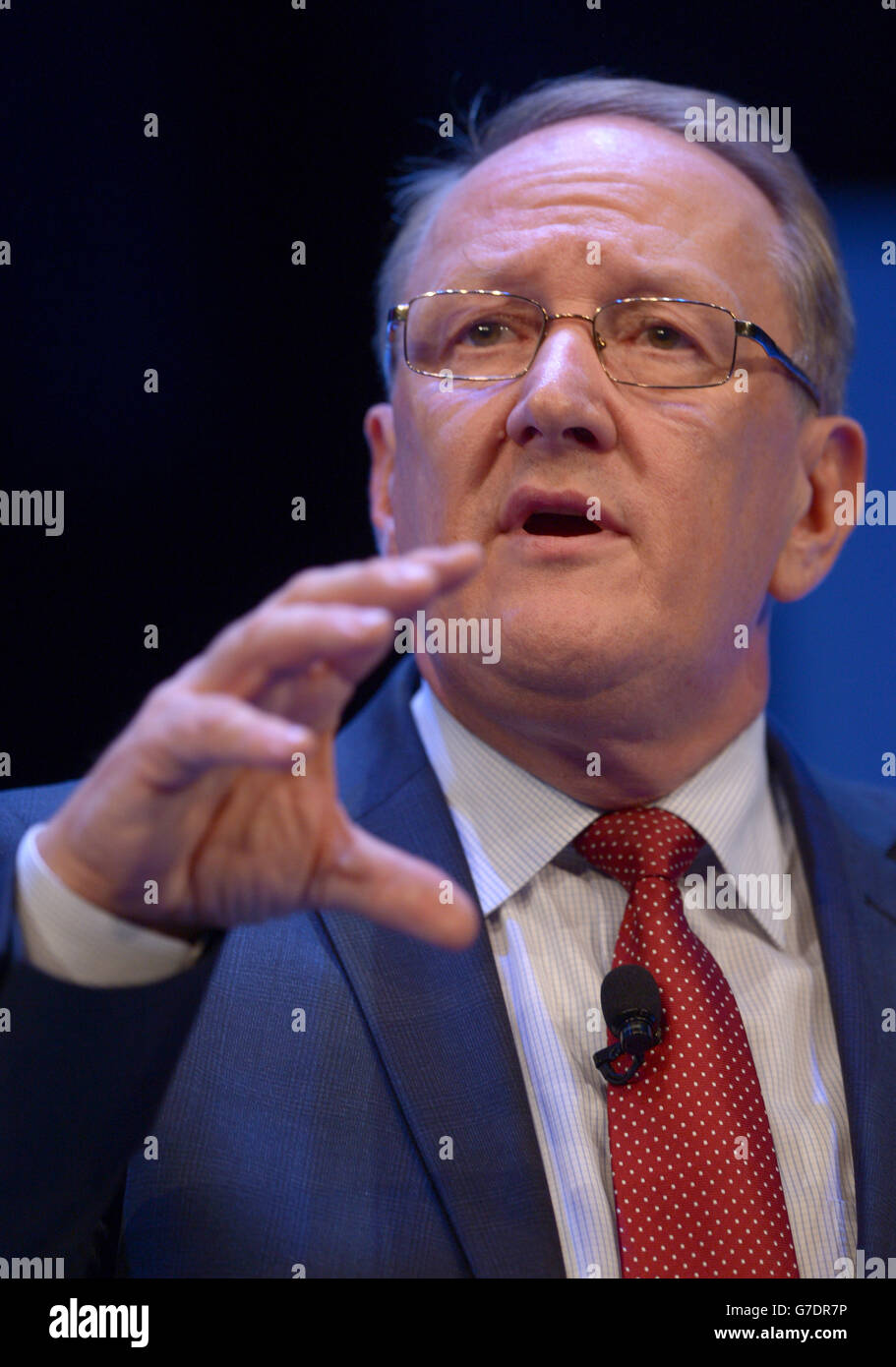 Tom Johnstone, CEO of SKF and AB, speaks during the Institute of ...