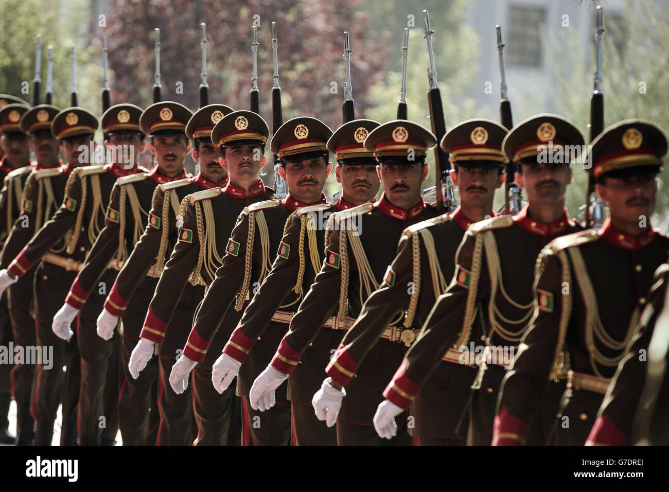 Presidential guard duties at the Presidential Palace during the ...