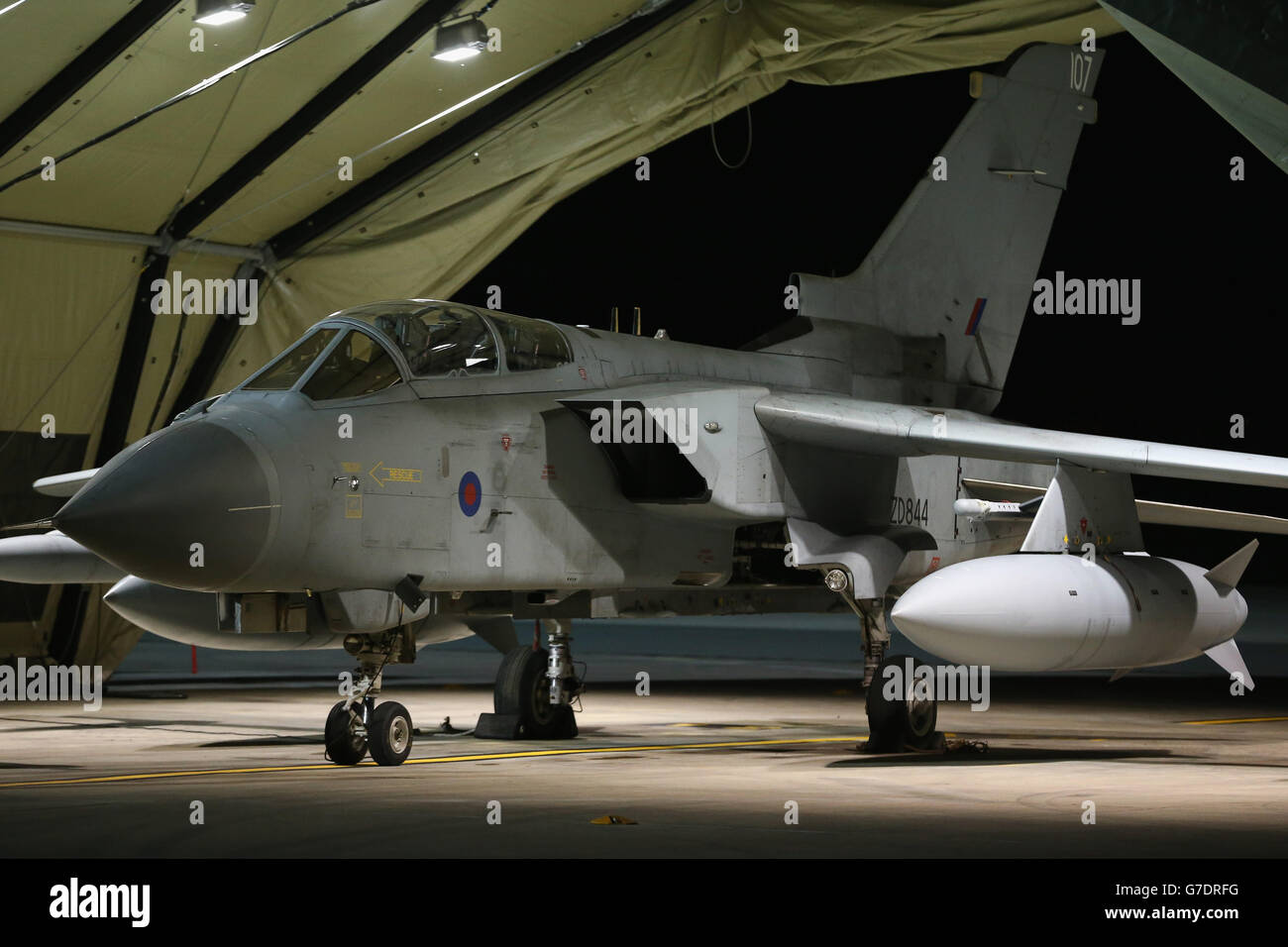 A Tornado GR4 at RAF at Akrotiri base in Cyrus during a visit by ...