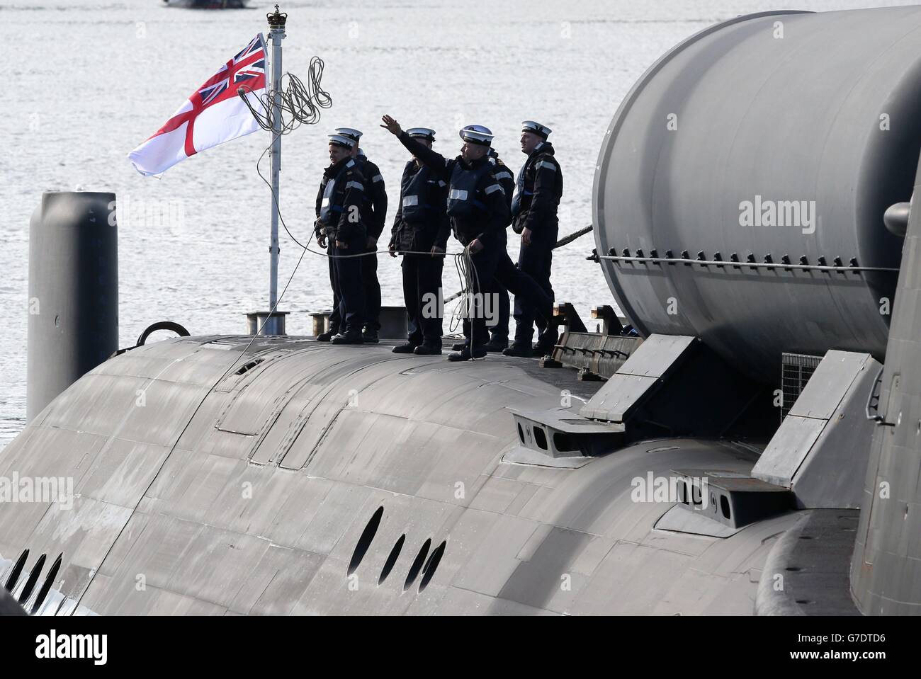 HMS Astute after returning to HM Naval Base Clyde during a special ...