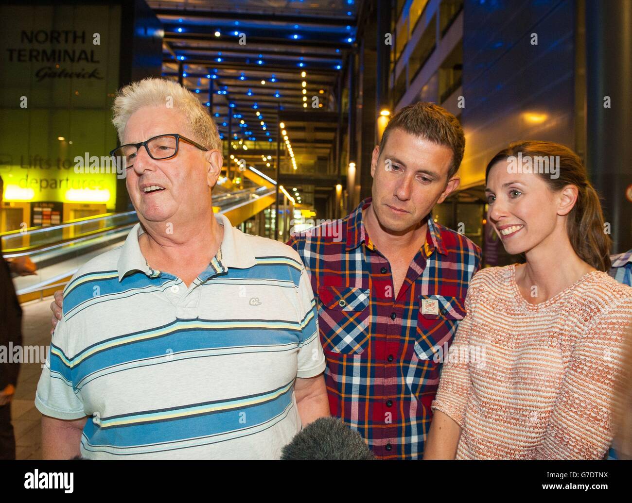 Ray Cole (left) with his son Adrian and daughter Gemma Scott-Hake at ...