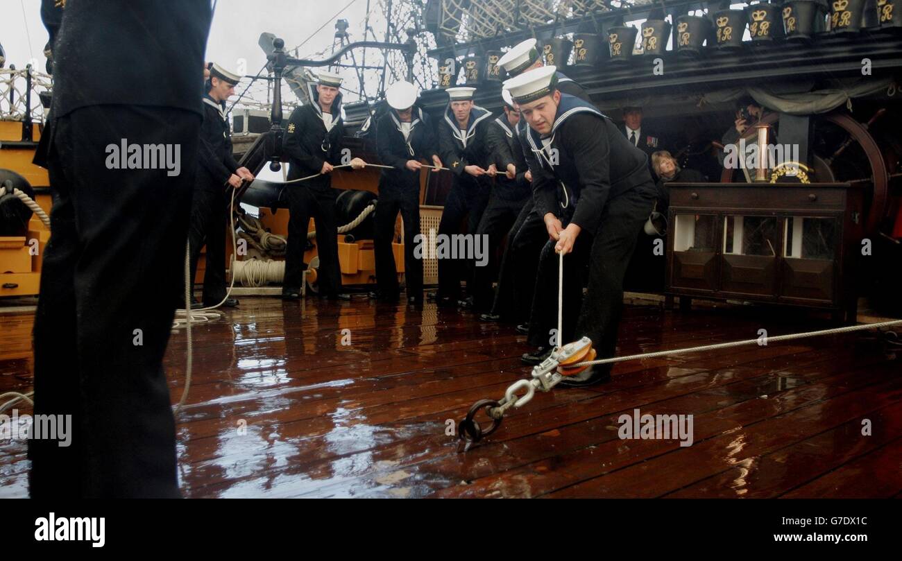 HMS Victory 199th anniversary of Battle of Trafalgar Stock Photo - Alamy