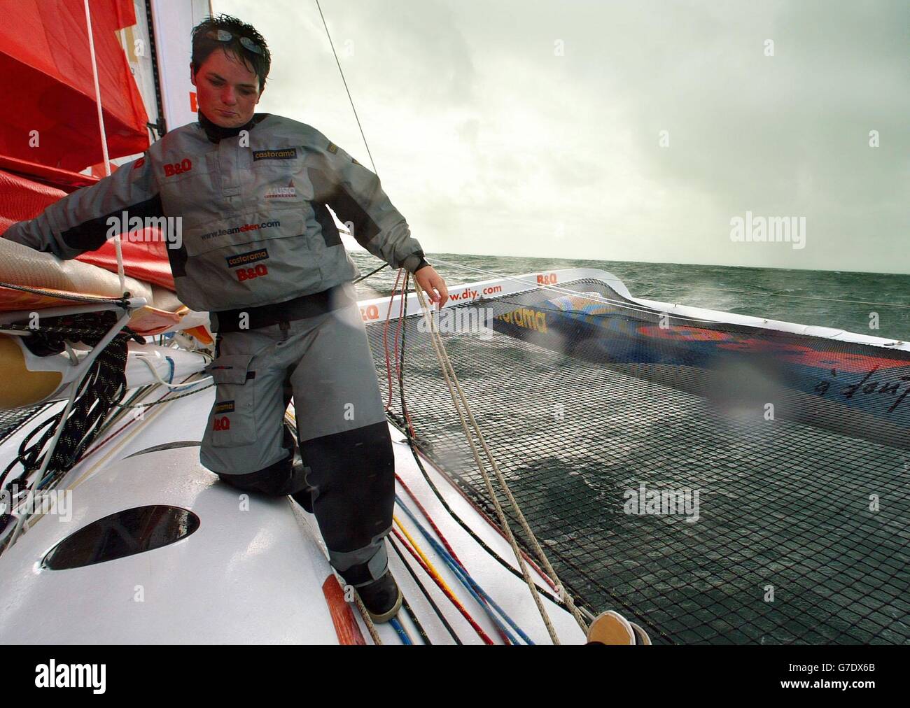 Ellen Macarthur Sailing Her Boat High Resolution Stock Photography and ...