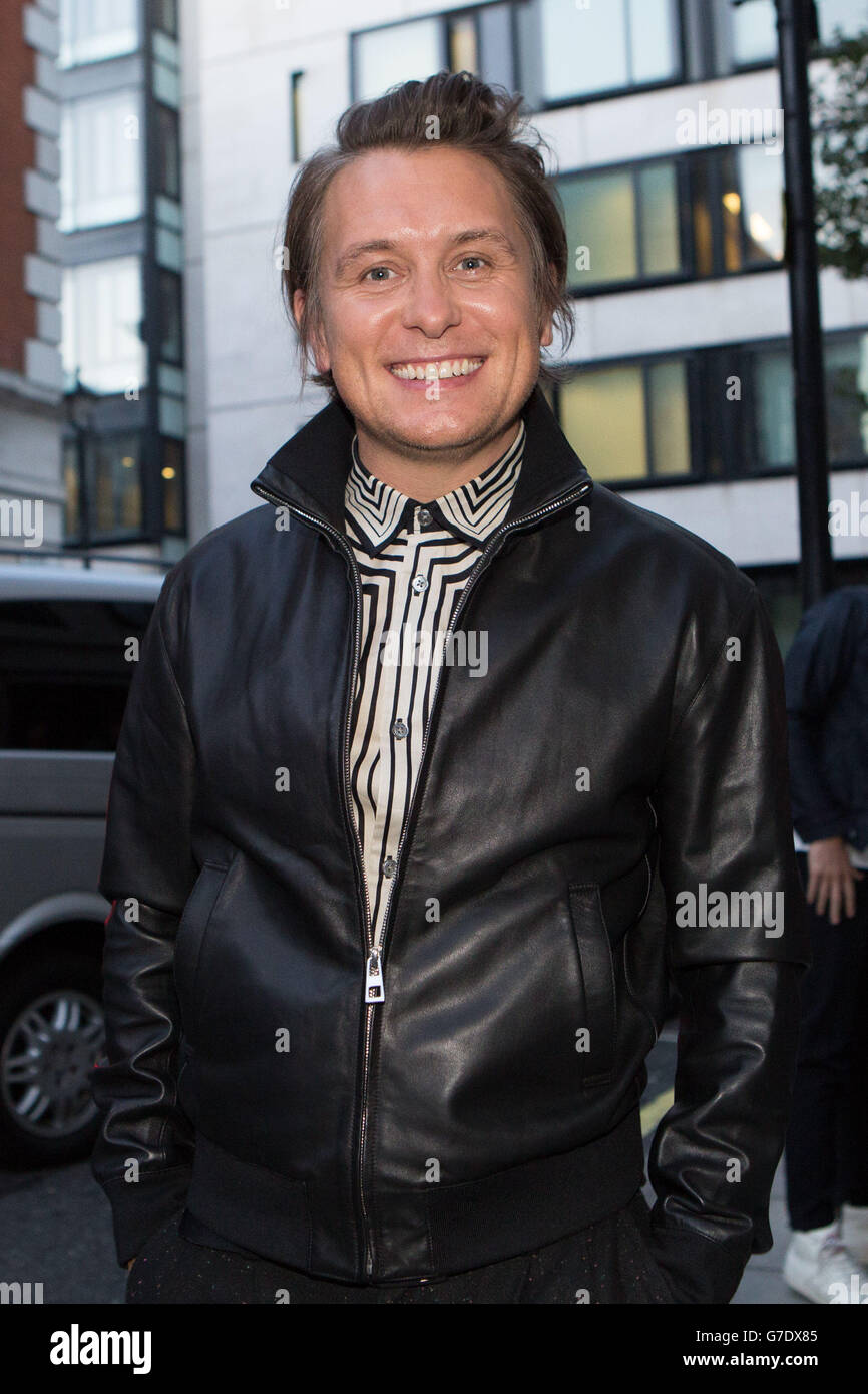 Take That Mark Owen arrives at BBC studios in central London before the ...