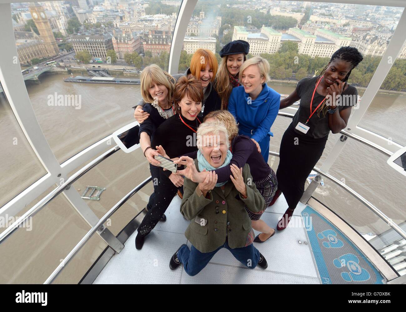 (from left) Rachel Johnson, Kathy Lette, Mary Portas, Julie Walters ...