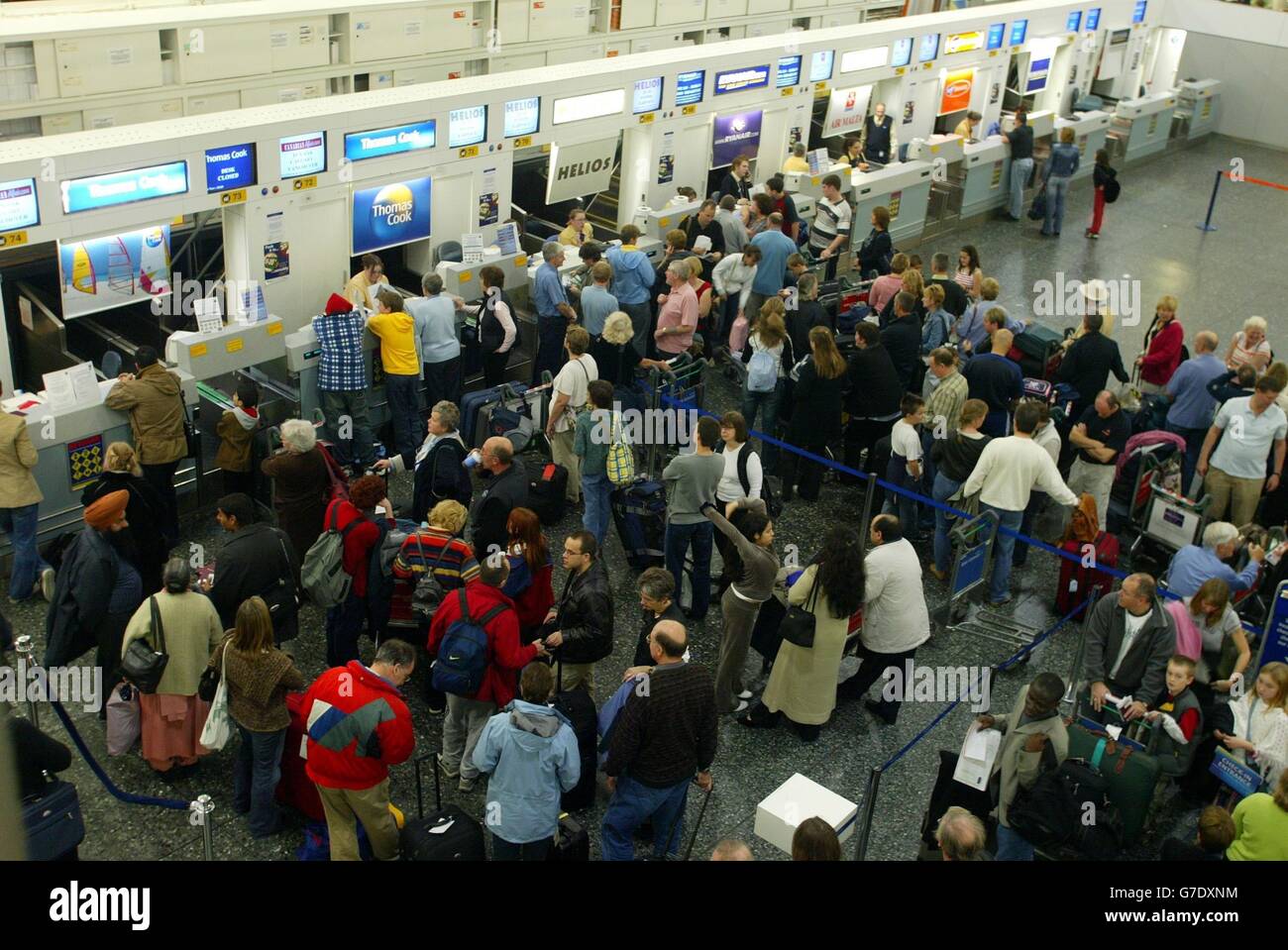 Passengers queue in the South Terminal as A 48-hour strike among ...