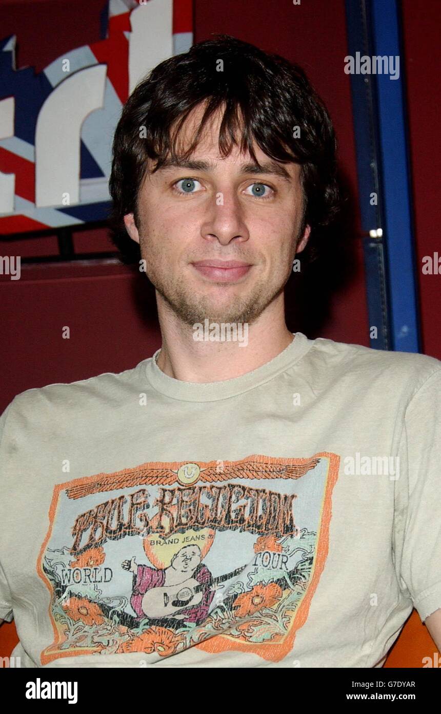 Celebrity showbiz actor 1 2 half length zach braff hi-res stock ...