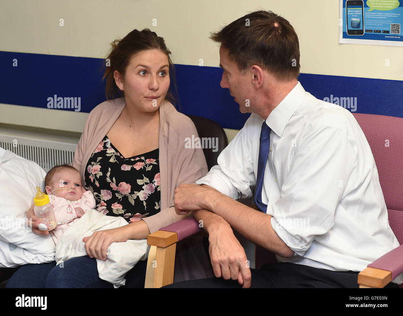 Jeremy Hunt visits Birmingham Children's Hospital Stock Photo - Alamy