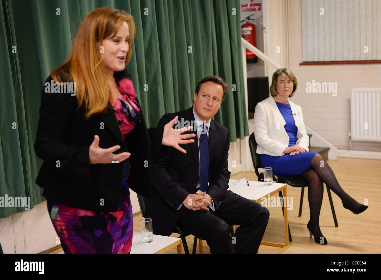 Prime Minister David Cameron at Wainscott Memorial Hall in Rochester as ...