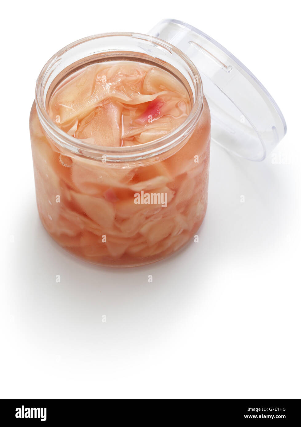 sushi ginger, homemade sweet pickled ginger, japanese food isolated on ...