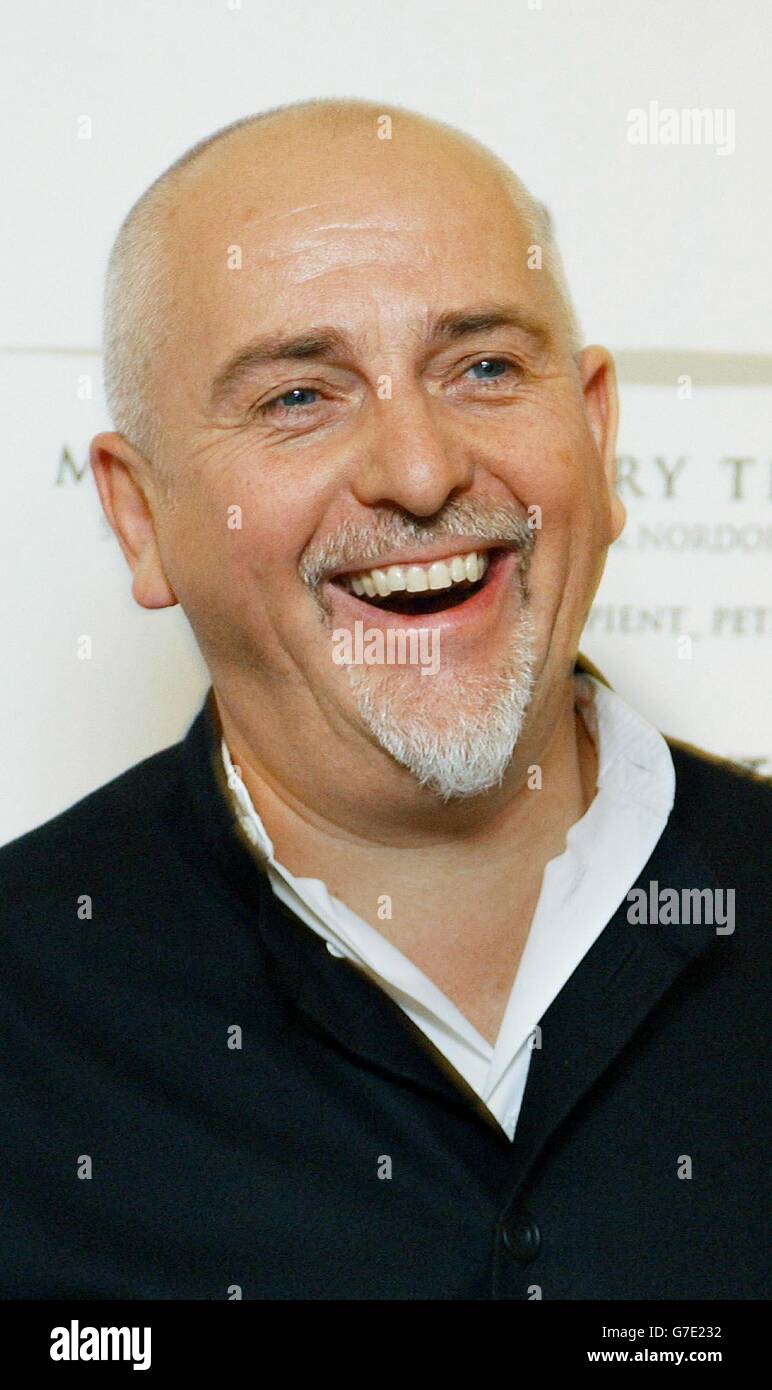Musician Peter Gabriel during the annual Music Industry Trust Dinner ...
